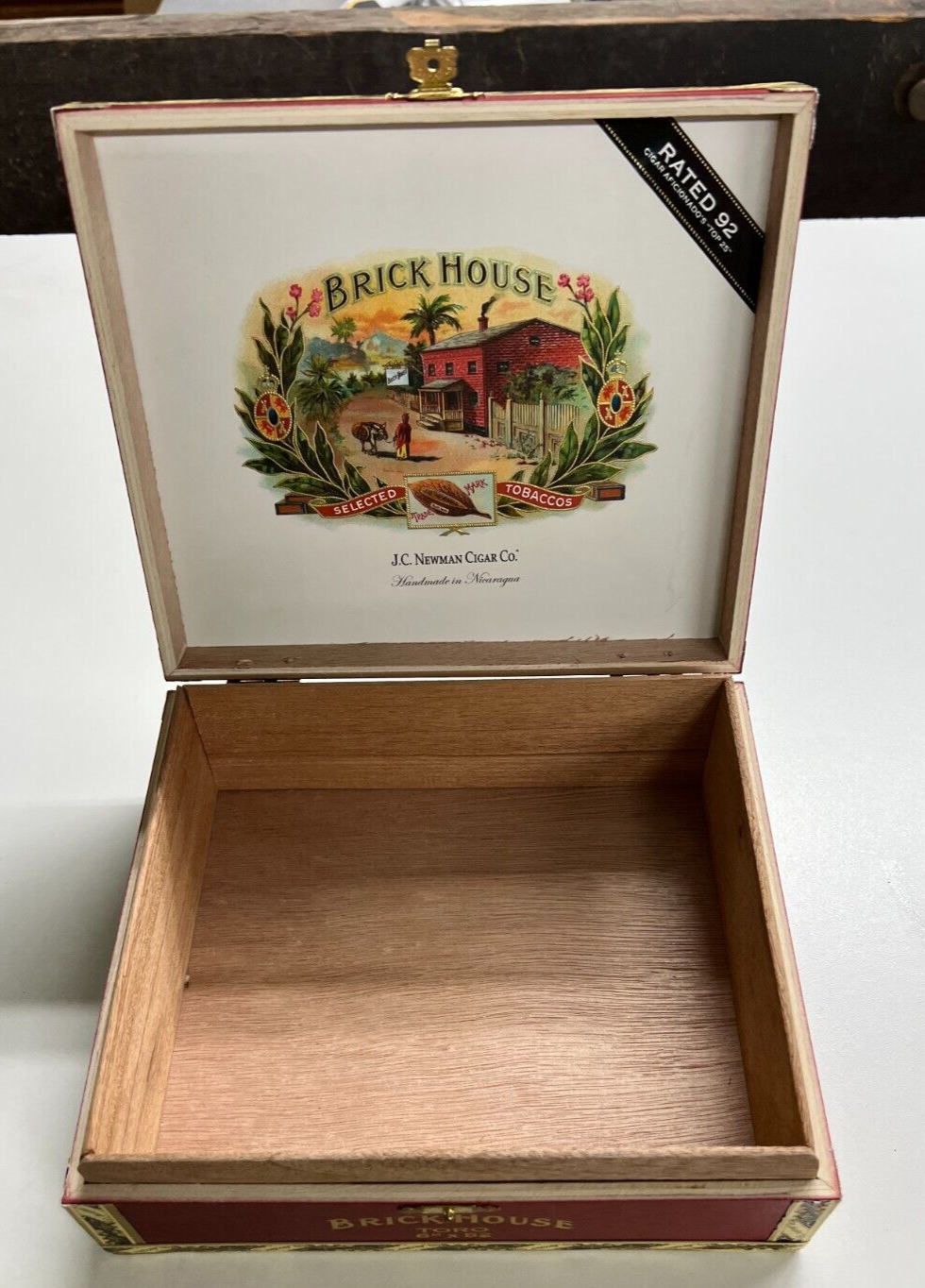 Brickhouse Red Empty Wooden Cigar Box 8x7x2.75 | eBay