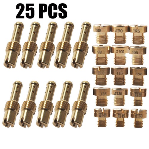 25pcs Brass Carburetor Main Jet Kit For Mikuni VM22 VM24,125/150/200 ...