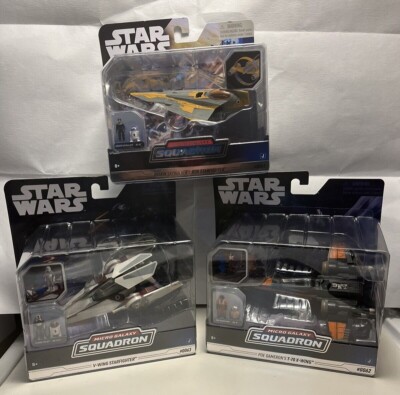 Star Wars Micro Galaxy Squadron 3Pack V-Wing, X-Wing, Anakin's ...