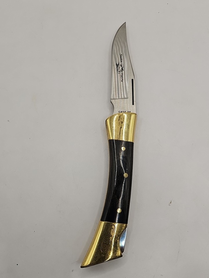 VTG CASE XX DOT 1970s SHARK TOOTH LOCK BACK KNIFE P197 L SSP W Sheath ...