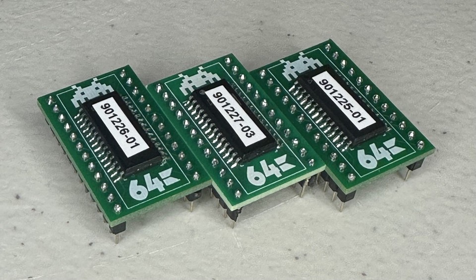 Commodore 64 C64 ROM Set Kernal BASIC Character Replacement Chips ...