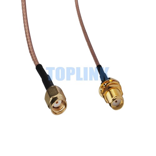 SMA Female Jack Bulkhead to RP-SMA Male (Female Pin) Pigtail Coaxial ...