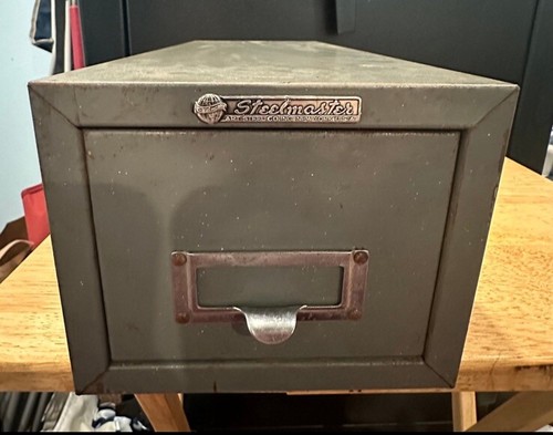 Vintage Card Storage SteelMaster File Drawer 6.5” X 5.5” X 16” storage ...