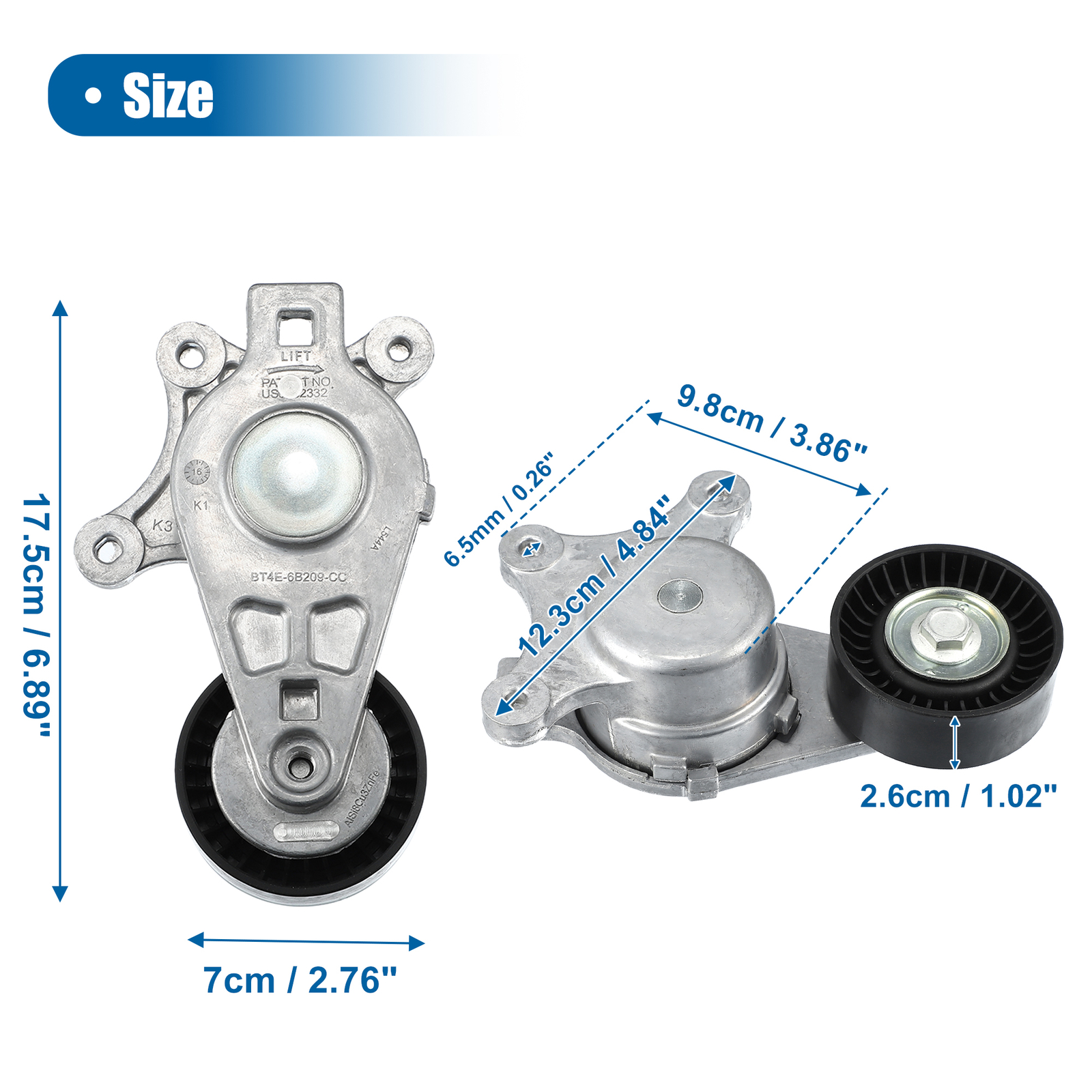 Belt Tensioner Pulley Assembly for Ford Edge 07-14 8T4Z6B209A ...