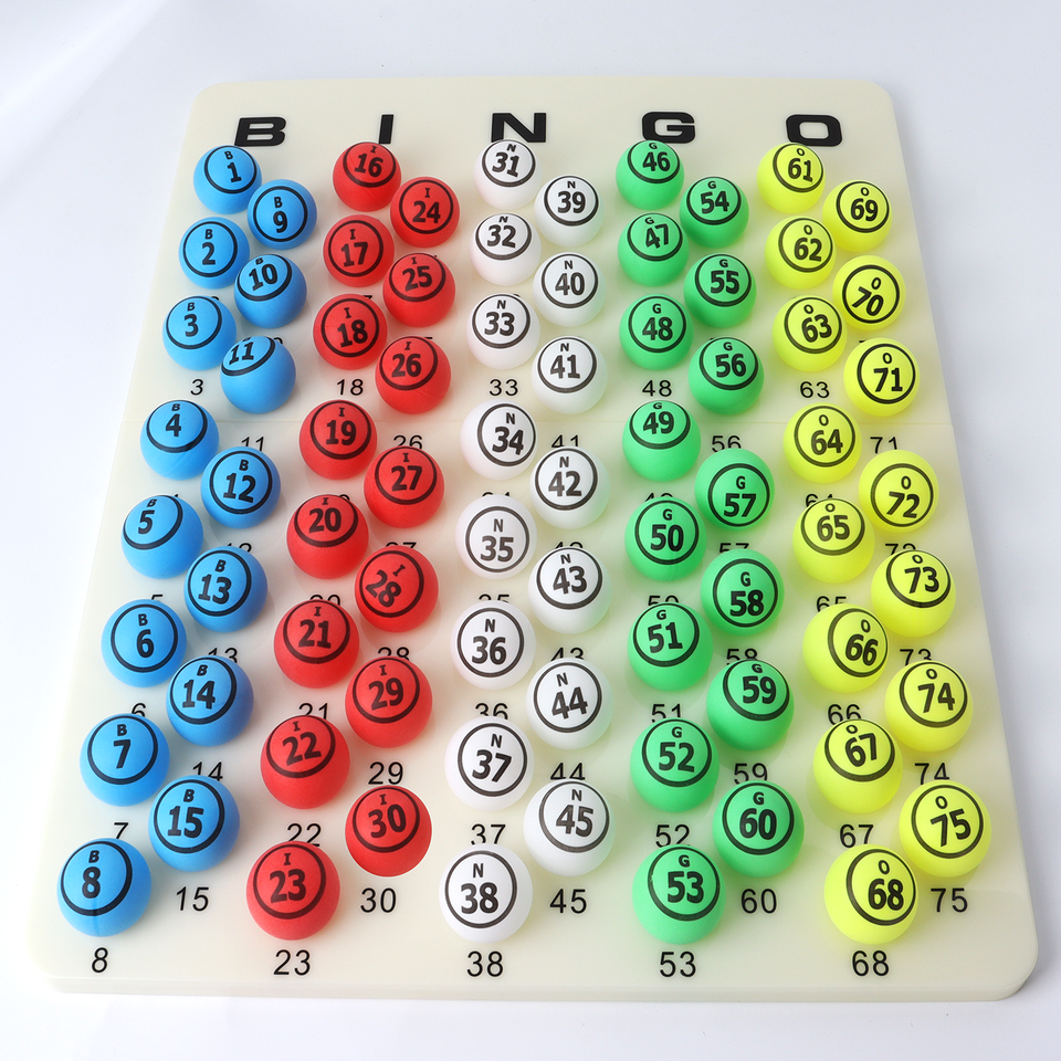 PRO 1.5" Ping Pong Size Replacement Bingo Balls Set for Large/Jumbo ...
