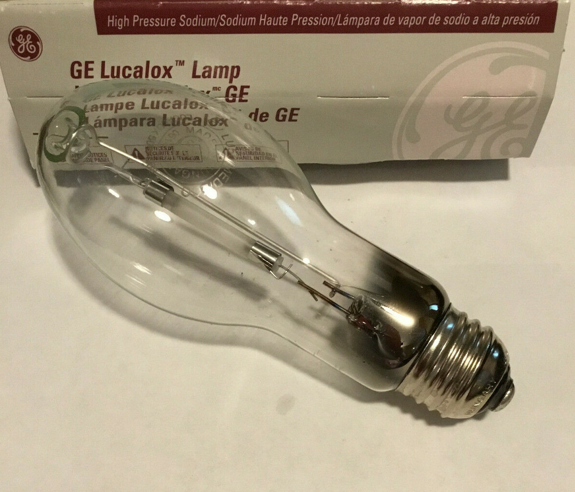 GE Lucalox Lamp 11345 50W MED Clear High Pressure Sodium S68 - Box of 6 ...