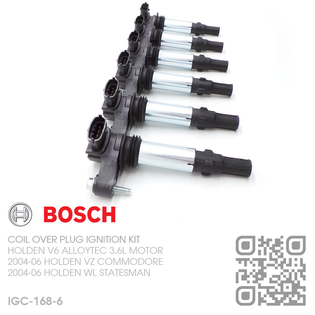 BOSCH COIL OVER PLUG IGNITION KIT V6 ALLOYTEC 3.6L [HOLDEN VZ COMMODORE ...