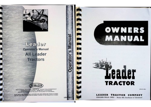 Leader Tractor Owners Operators Manual | eBay