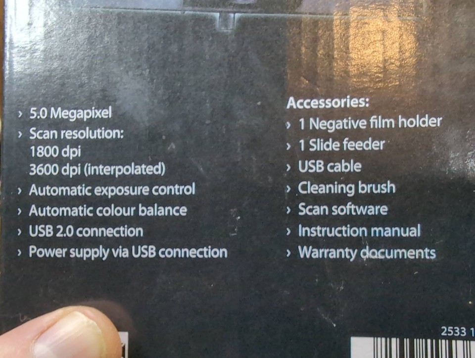 Maginon Film Scanner For Slides And Photo Negatives - BOXED AND ...