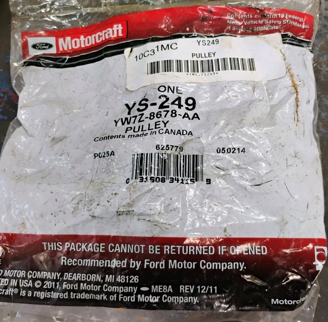 Accessory Drive Belt Idler Pulley Motorcraft YS-249 for sale online | eBay