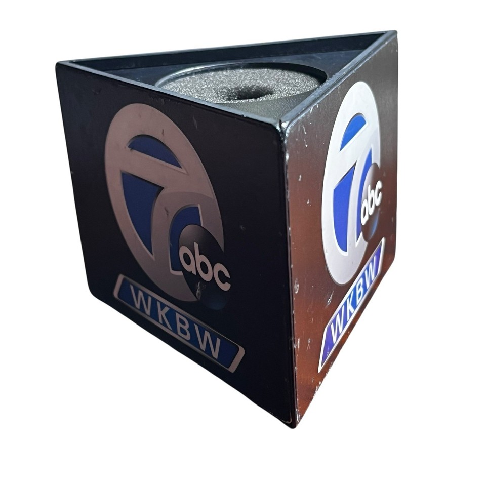 VTG ABC News 7 WKBW Buffalo TV Microphone Mic Flag Triangular Logo ...