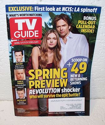 TV Guide Magazine March 11 2013 Revolution Mad Men | eBay