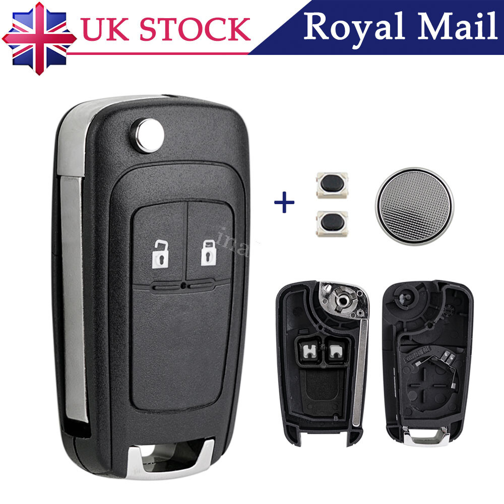 2 Button Flip Key Fob Case Repair Kit For Vauxhall Opel Astra J Zafira ...