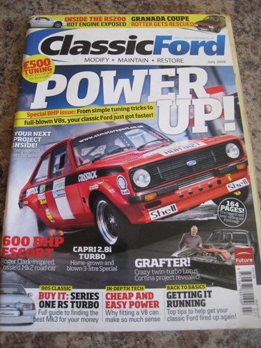 CLASSIC FORD MAGAZINE JUL 2009 RS200 GRANADA COUPE LOTUS CORTINA RS ...