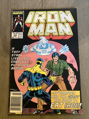 Marvel IRON MAN #220 (1987) Spymaster, Ghost, Jim Rhodes, Red and Gold ...