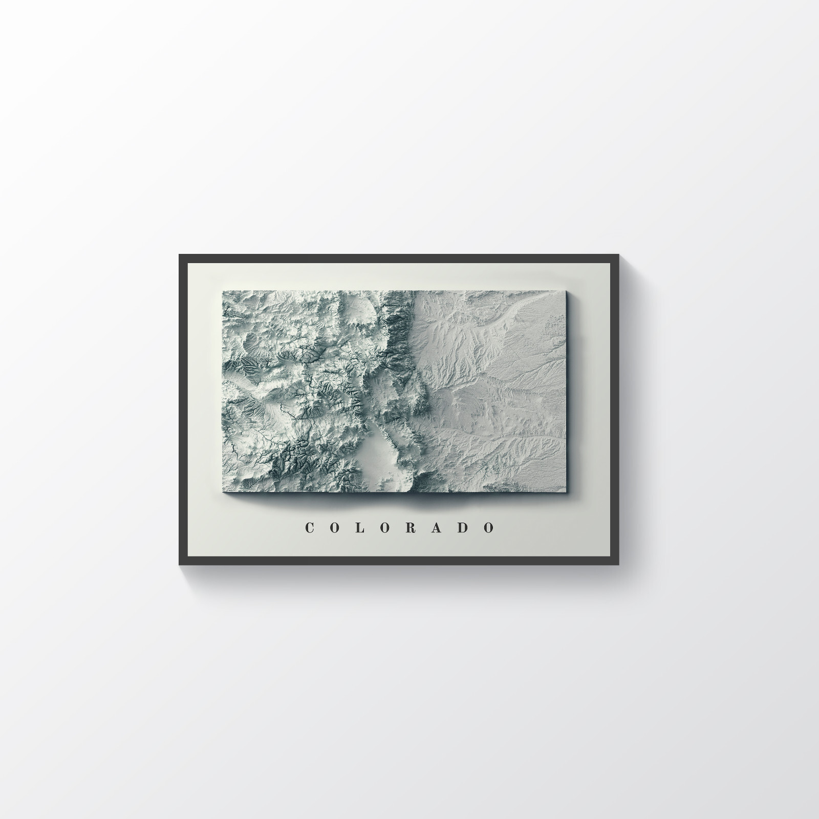 Colorado Map, Colorado 2D Relief Map, Colorado Vintage Map - 2D Flat ...