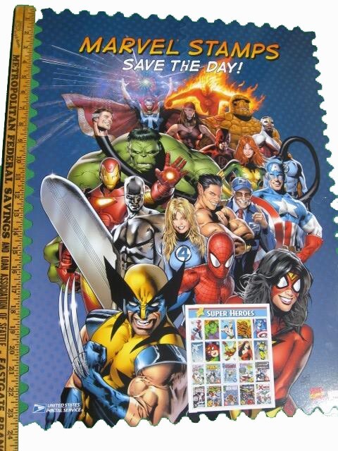 USPS 2007 Marvel Superheroes Stamp Posters Set of 4 | eBay