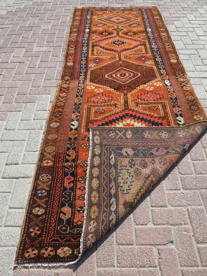 Antique Turkish Carpet Runner, Aisle Runner 45"X125" Hallway Rugs ...