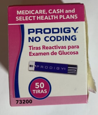 Prodigy No Coding Blood Glucose Test Strips, 50 Count Exp 02/21/2025 | eBay