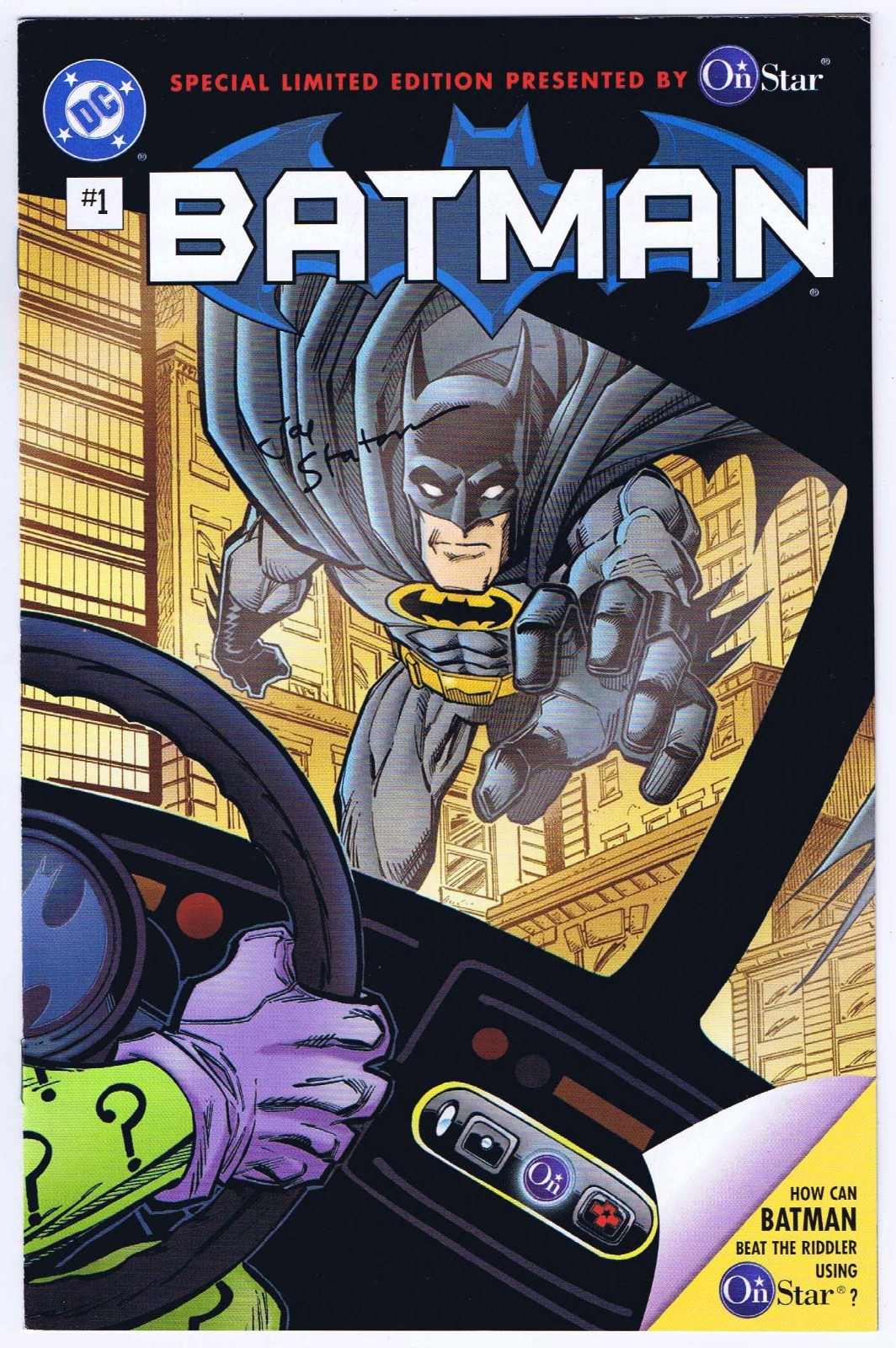 OnStar Batman Auto Show Special Edition #1 Signed w/COA Joe Staton VF ...