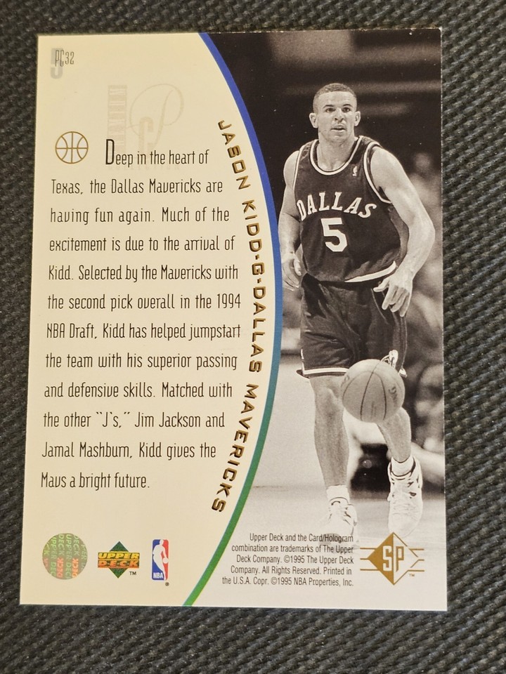 Jason Kidd, 1995 Upper Deck SP Premium Collection, Holo, Rookie Card # ...