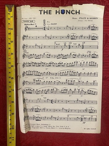 Sheet Music " The Hunch & Uh! Oh!" For Tenor Sax REF00062 | eBay UK