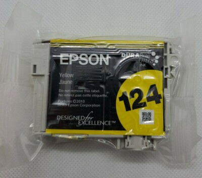 Epson Ink Printer Cartridge 124 Genuine OEM Yellow 2019 or Better ...