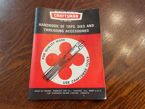 Craftsman Handbook of Taps, Dies, And Threading Accessories - VTG - 1971 | eBay