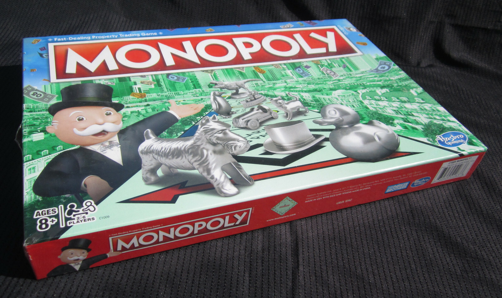 New Sealed MONOPOLY GAME C1009 w 8 TOKENS: T-Rex, Penguin, Duck, Dog ...