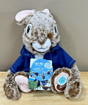 Peter Rabbit 9" Animated Plush Rolls Around Plays I Promise You Dan Dee ...