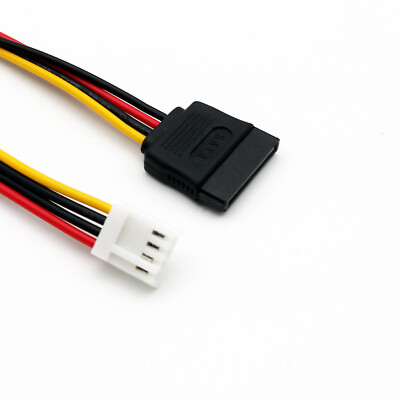 1x SATA 15 Pin Female to 4 Pin Floppy FDD Female Jack Power Connector ...