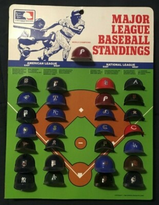RARE VINTAGE MLB Standings Laich Industries Vending Machine Card With ...