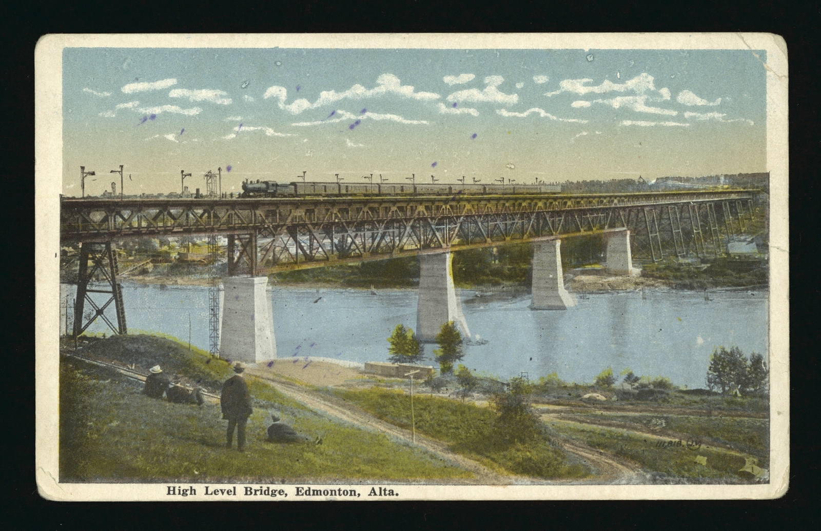 High Level Bridge Edmonton Alberta Train crossing High Level Brid- Old ...