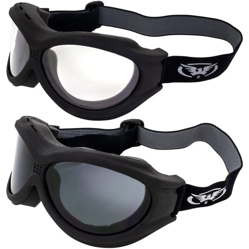 Big Ben Motorcycle Goggles Fit Over Most Glasses Black Frames Clear and ...