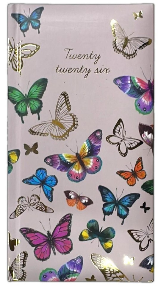 2026 DIARY POCKET SMALL / SLIM LINE METAL CORNER WEEK TO VIEW CUTE ...