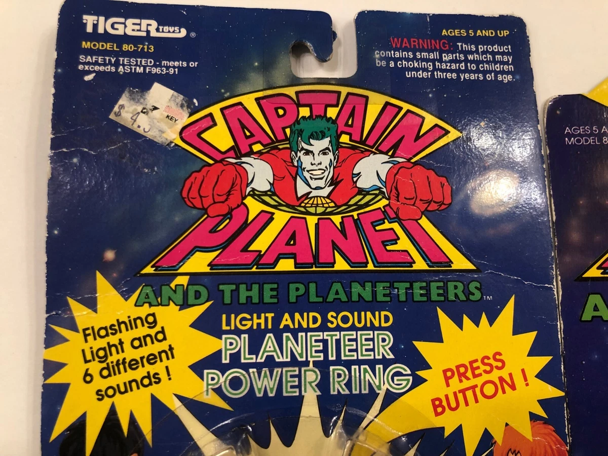 Captain Planet Characters Toy Rings