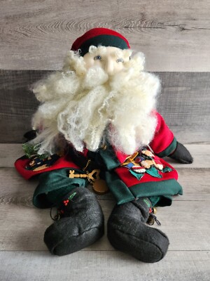 Vintage Handmade Cloth Nordic Santa Clause Christmas Mantel Decoration ...