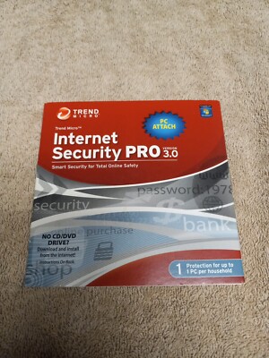 Trend Micro Internet Security Pro Version 3.0 NEW SEALED | eBay