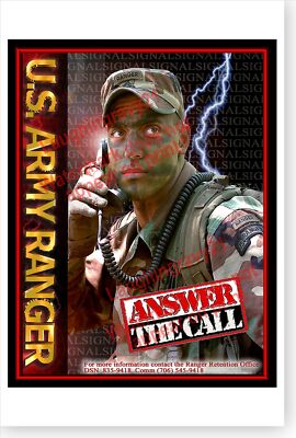 US Army Rangers 2004 Answer The Call Signal Corps Specialist Poster | eBay