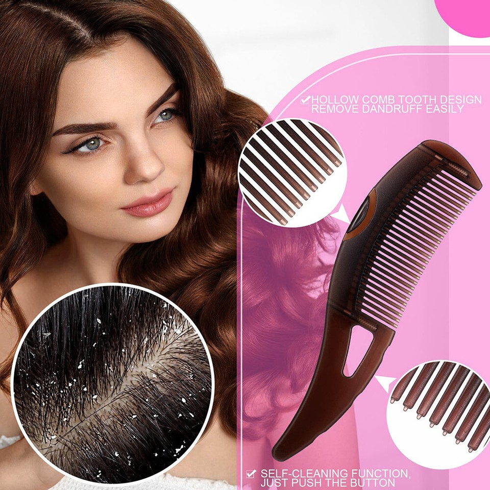 2pcs Dandruff Comb Hollow Tooth Comb for Scalp Massage and Dandruff ...