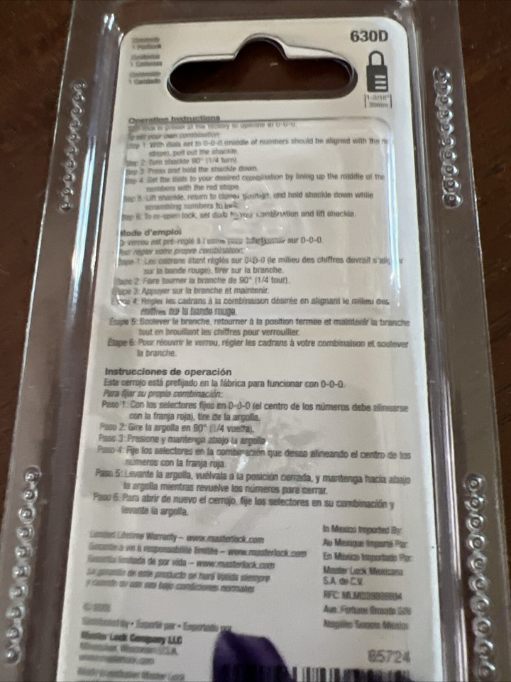 Master Lock 630D Combination Padlock | eBay