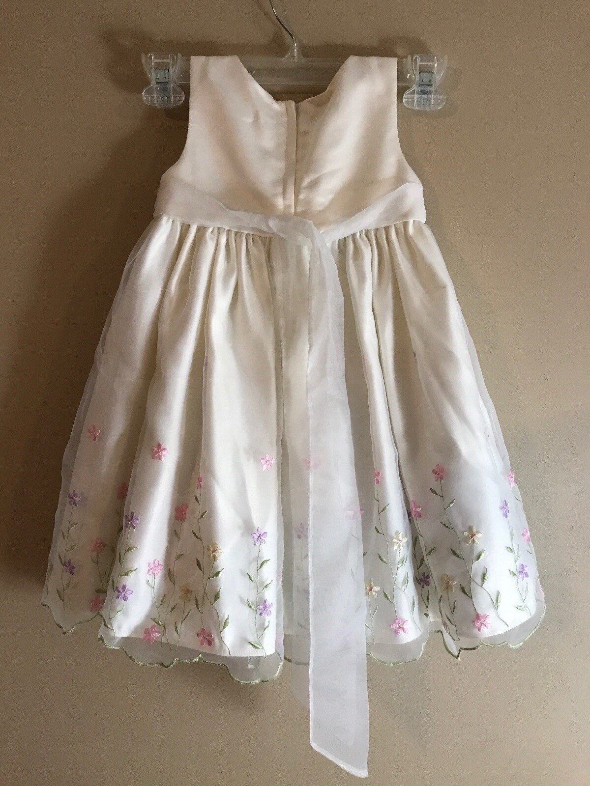 American Princess Fancy Party Dress Ivory Embroidered Flowers Wedding ...