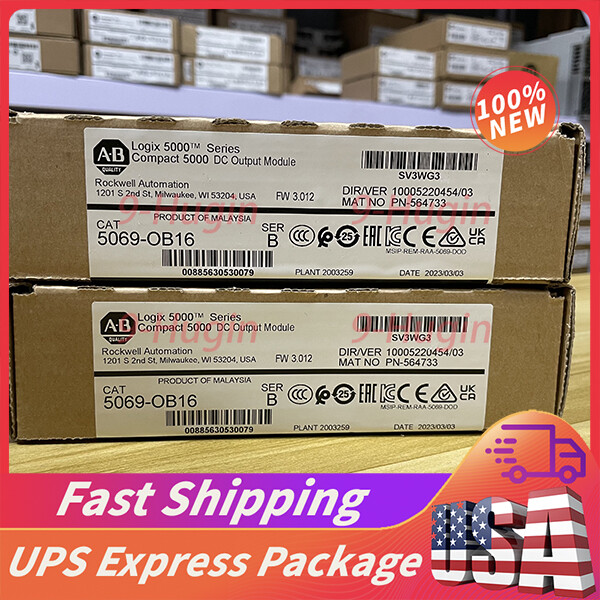 New Allen Bradley 5069-OB16 /B Compact 5000 DC Output Module Fast Ship ...