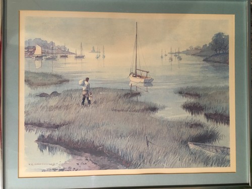 Vintage Yngve Edward Soderberg Y. E. Soderberg Framed Watercolor Art ...