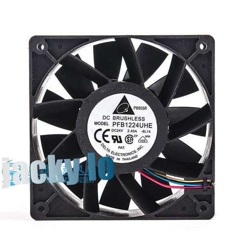 PFB1224UHE Delta DC 24V 2.40A 12CM 12038 high air volume inverter ...