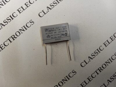 Lot of 5 ERO/Vishay .047uF 250V AC Y2 Metalized Polyester Safety Box ...