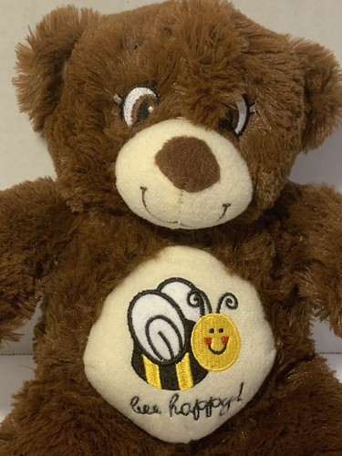 National Entertainment Network Brown Teddy Bear Plush Bee Happy Stuffed ...