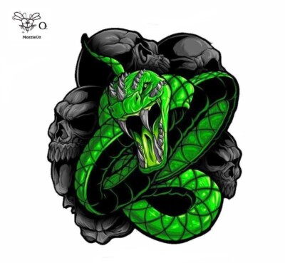 Green Snake Car Truck Motor Bike Styling Sticker 15.2cm x 13.7cm | eBay ...