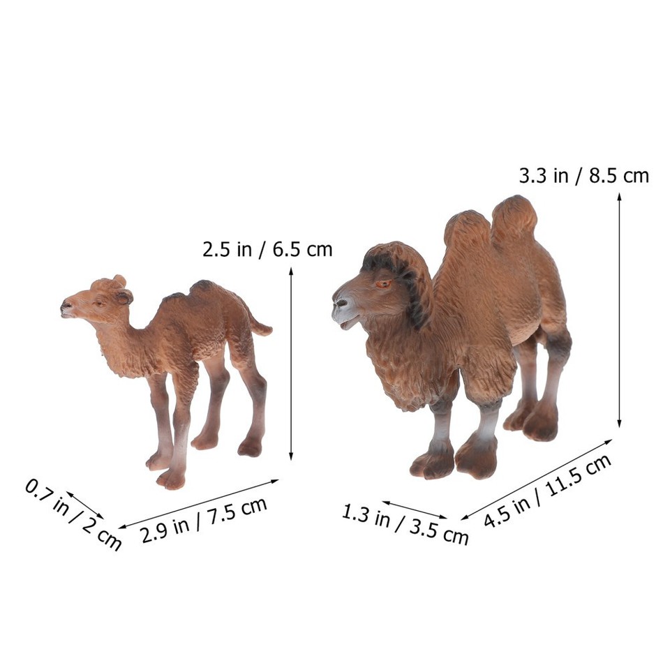 2 Pcs Tiny Figurines Desert Animal Figure Middle East Camel Statue ...