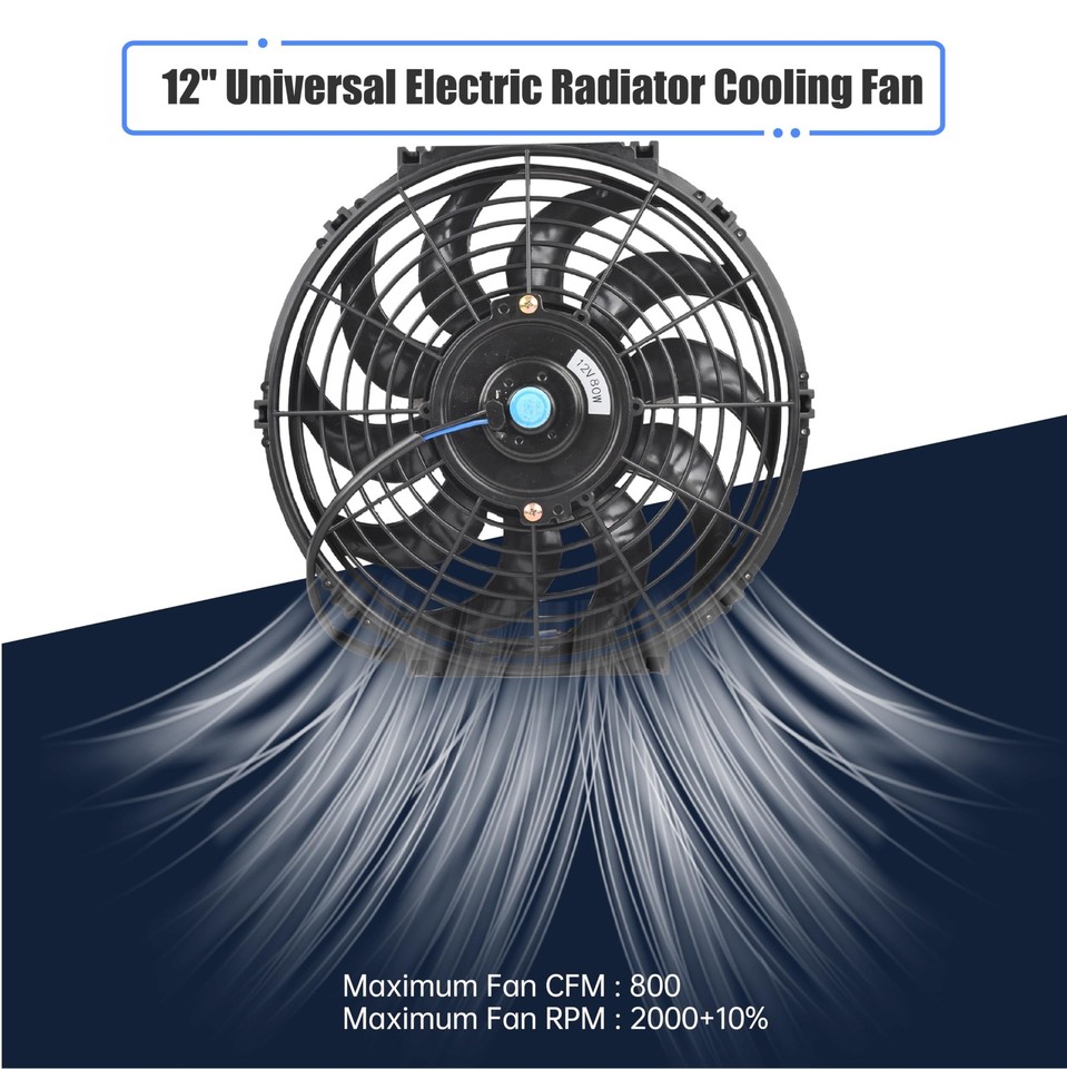 12" Electric Radiator Cooling Fan Assembly Kit, Universal High ...